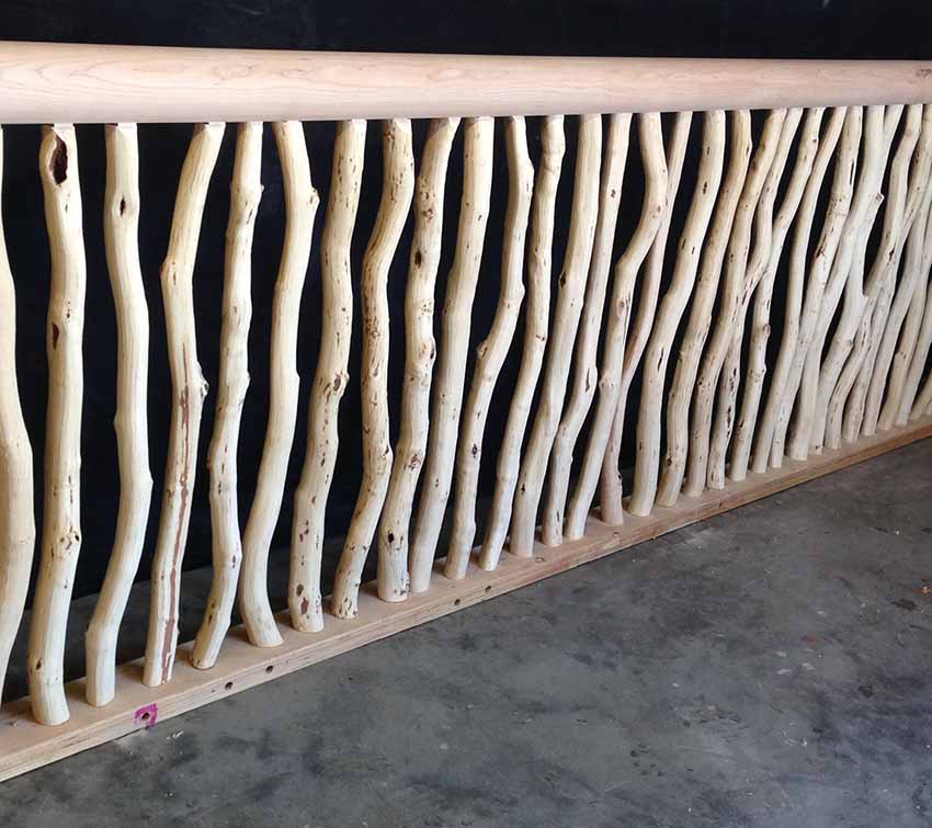 Custom Wood Stairs Gallery, Log Stairs